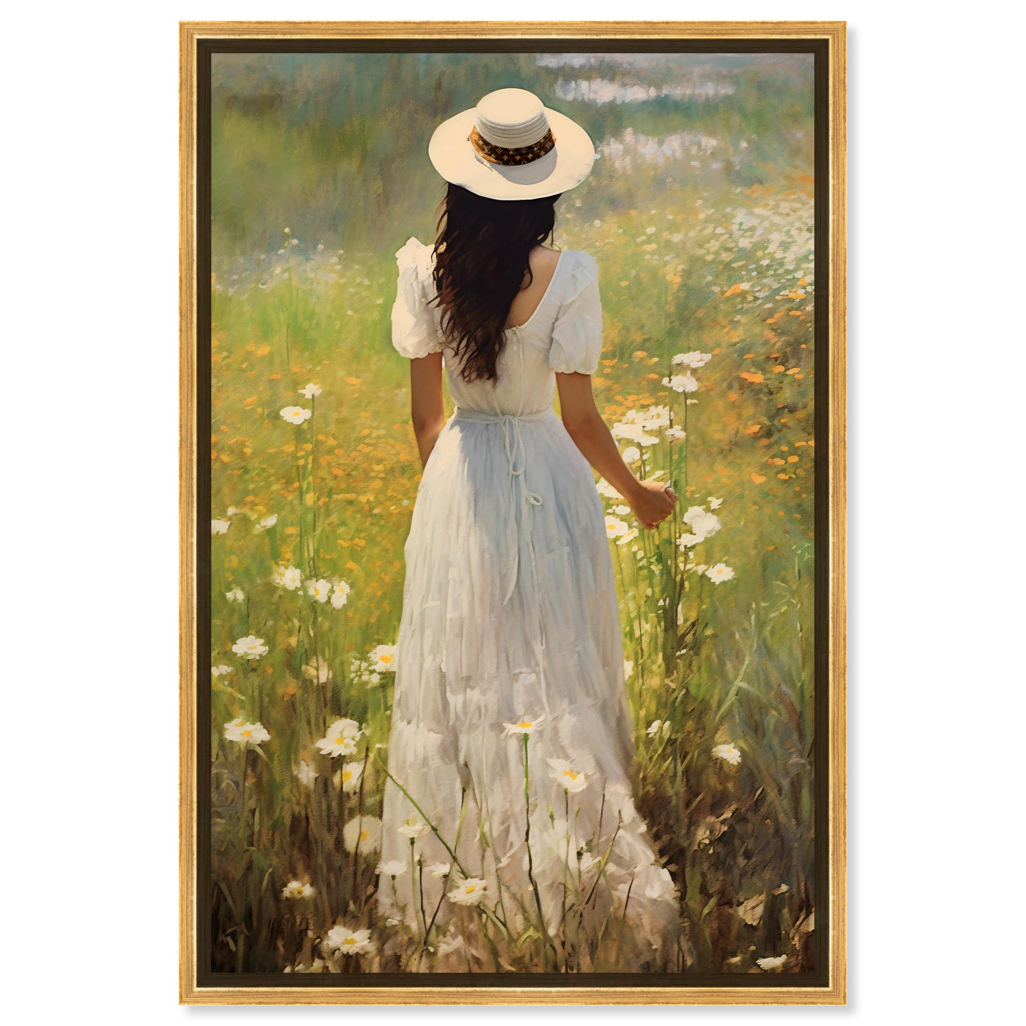 Stroll Through the Flower Field Canvas Inspiring Women Protraits by Art ...