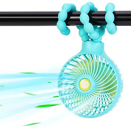 Stroller Fan,Mini Handheld 2000mAh Battery Powered Clip-on Personal ...