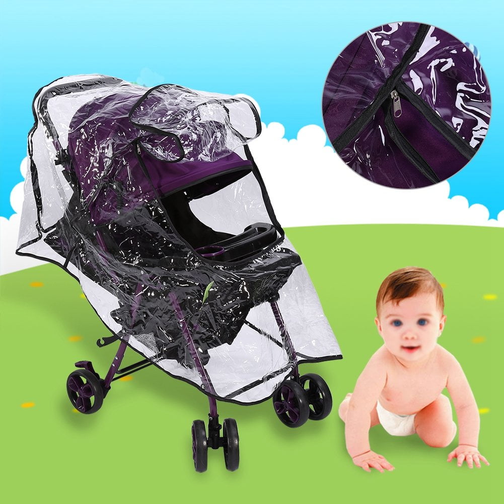 Stroller Rain Cover, Universal Size, Weatherproof Shield to Safeguard ...