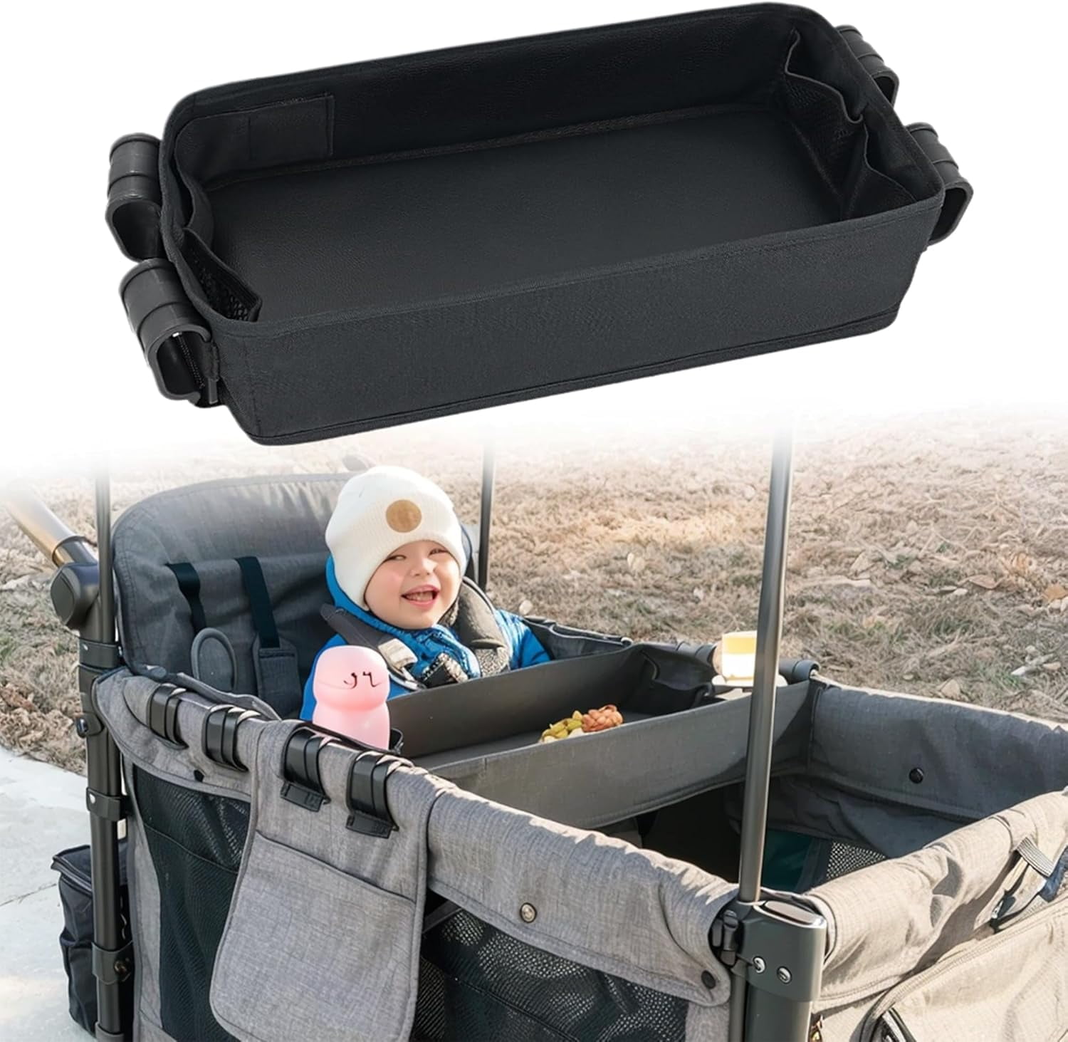 Stroller Snack Tray for Wonderfold Wagon W4: Double Sided Snack Tray ...