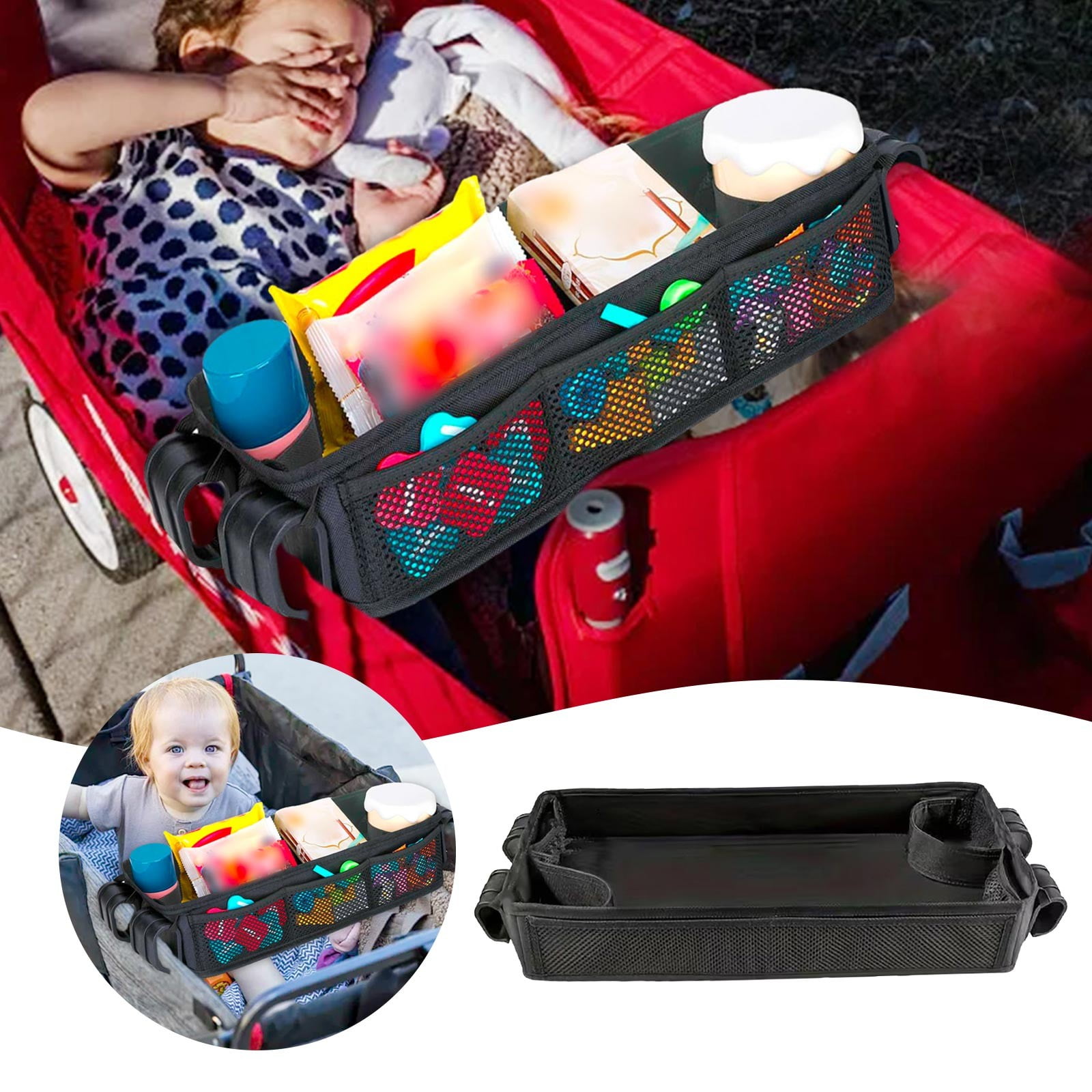 Stroller Snack Tray for Wagon - Upgraded with Extra Thick Base ...