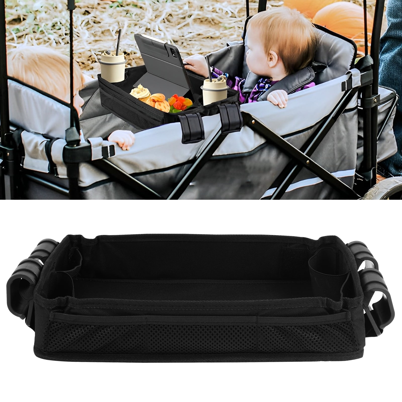 Stroller Snacks Tray for W2 Double Sided Stroller Tray with Storage ...