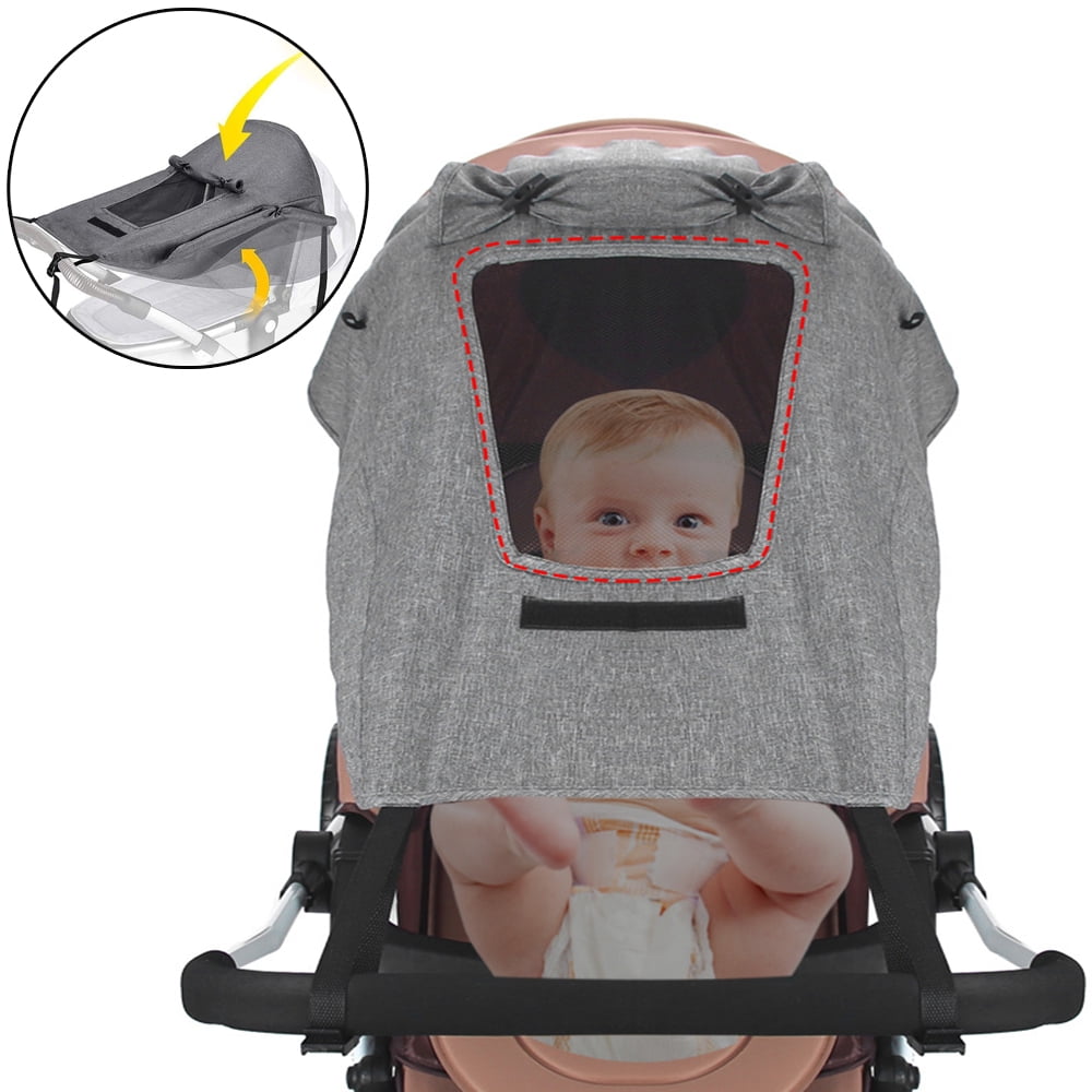 Stroller Sun Shade Stroller Sun Shade with Observation Window and Wide ...