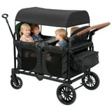 Bobiber Collapsible Wagon Stroller 4 Seater with 5-Point Harnesses ...