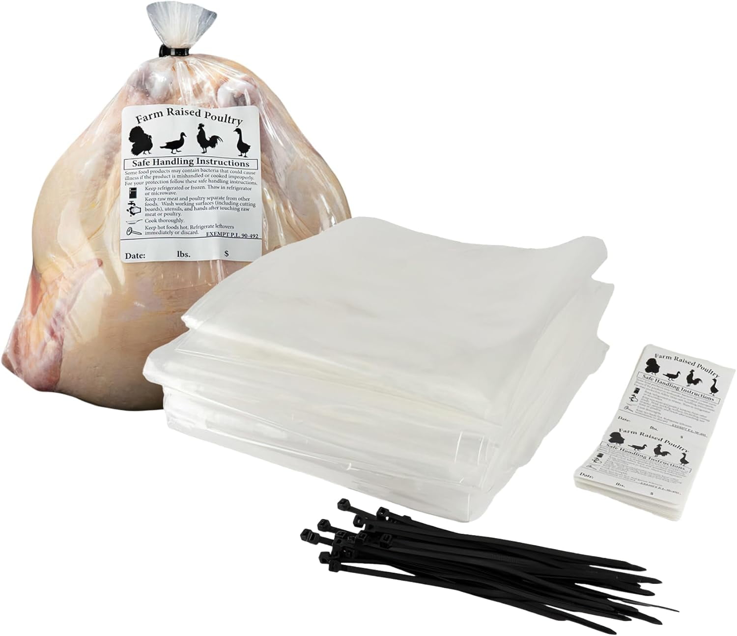 Stromberg's Poultry Heat Shrink Bags with Zip Ties & Processing Labels ...