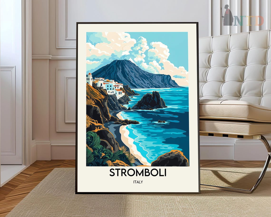 Stromboli Poster, Strombolistromboli Print, Stromboli Photo, Stromboli ...