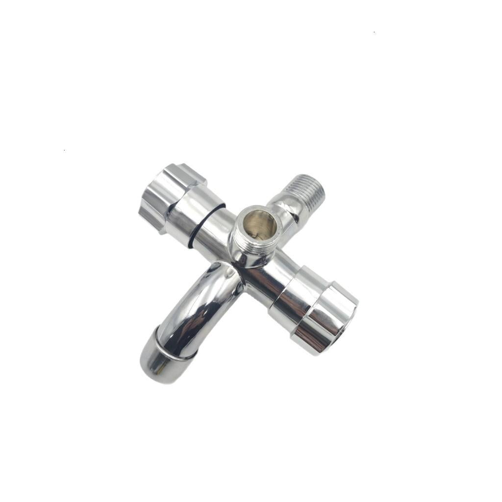 Strong 3 Way Water Joint Bathroom Faucet Water Switches Pressure Shower ...