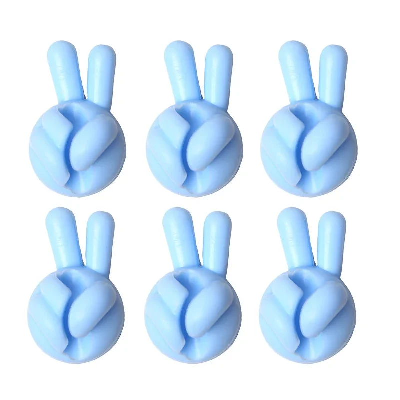 Strong Adhesive Desktop Cable Clips Cute Finger Shape Charging Cord ...