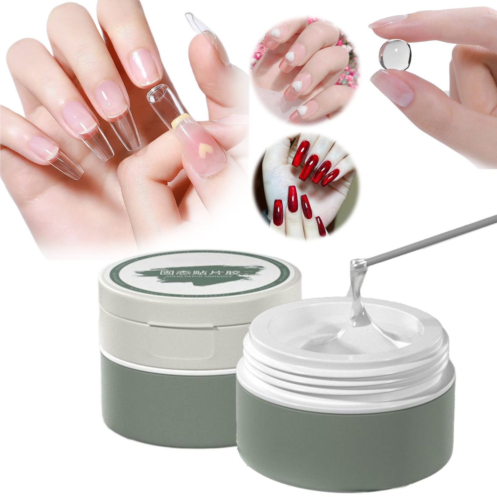Strong Adhesive Solid Nail Glue Gel for Press-On Tips, Extensions & Art ...