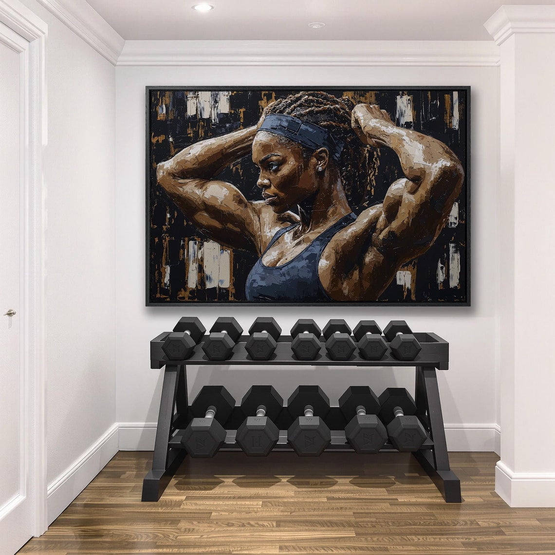 Strong Black Woman Wall Art, Fitness Poster, Gym Decor, Inspiring ...