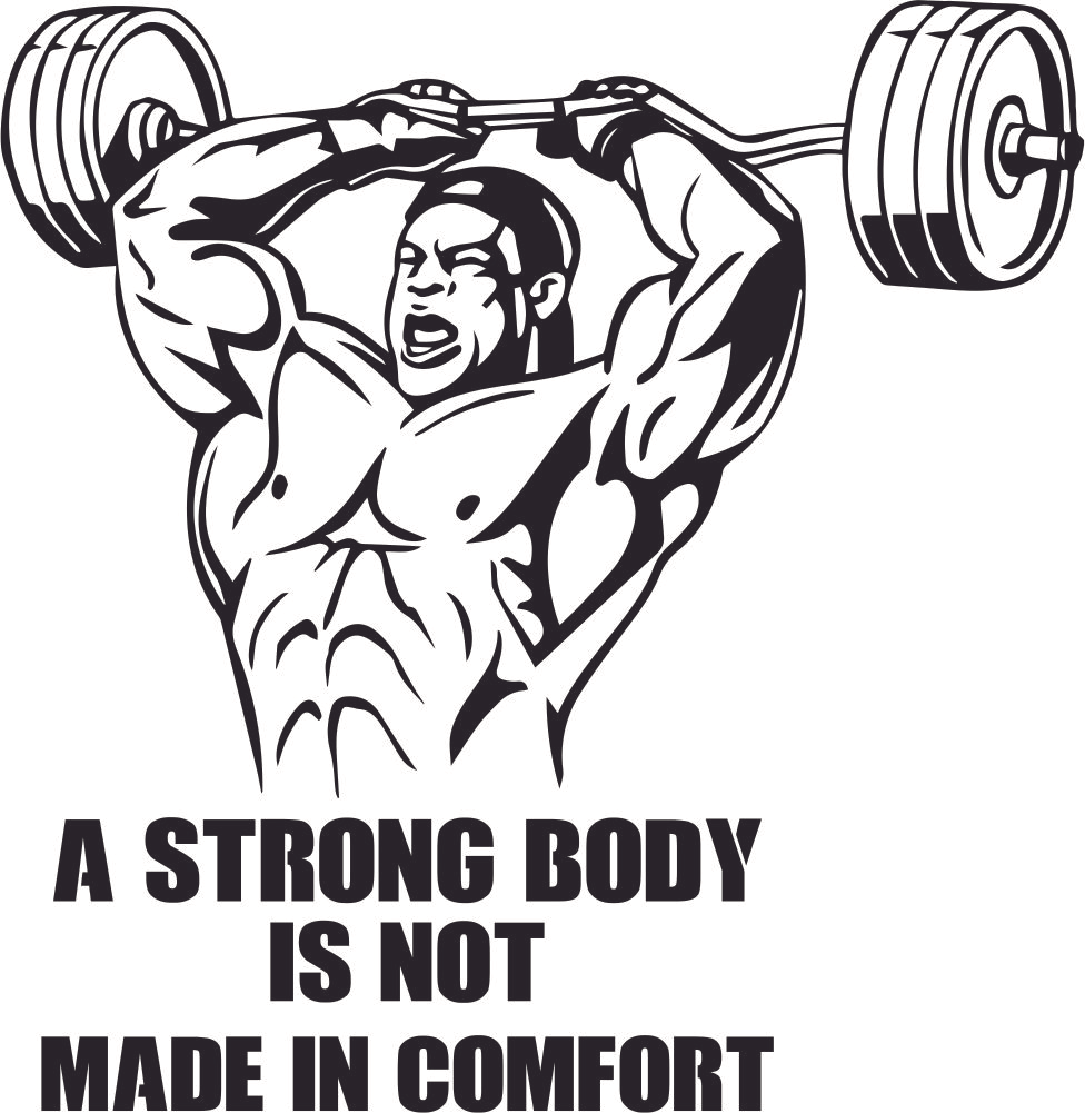 Strong Body Is Not Made In Comfort Gym Fitness Exercise Weightlifting ...