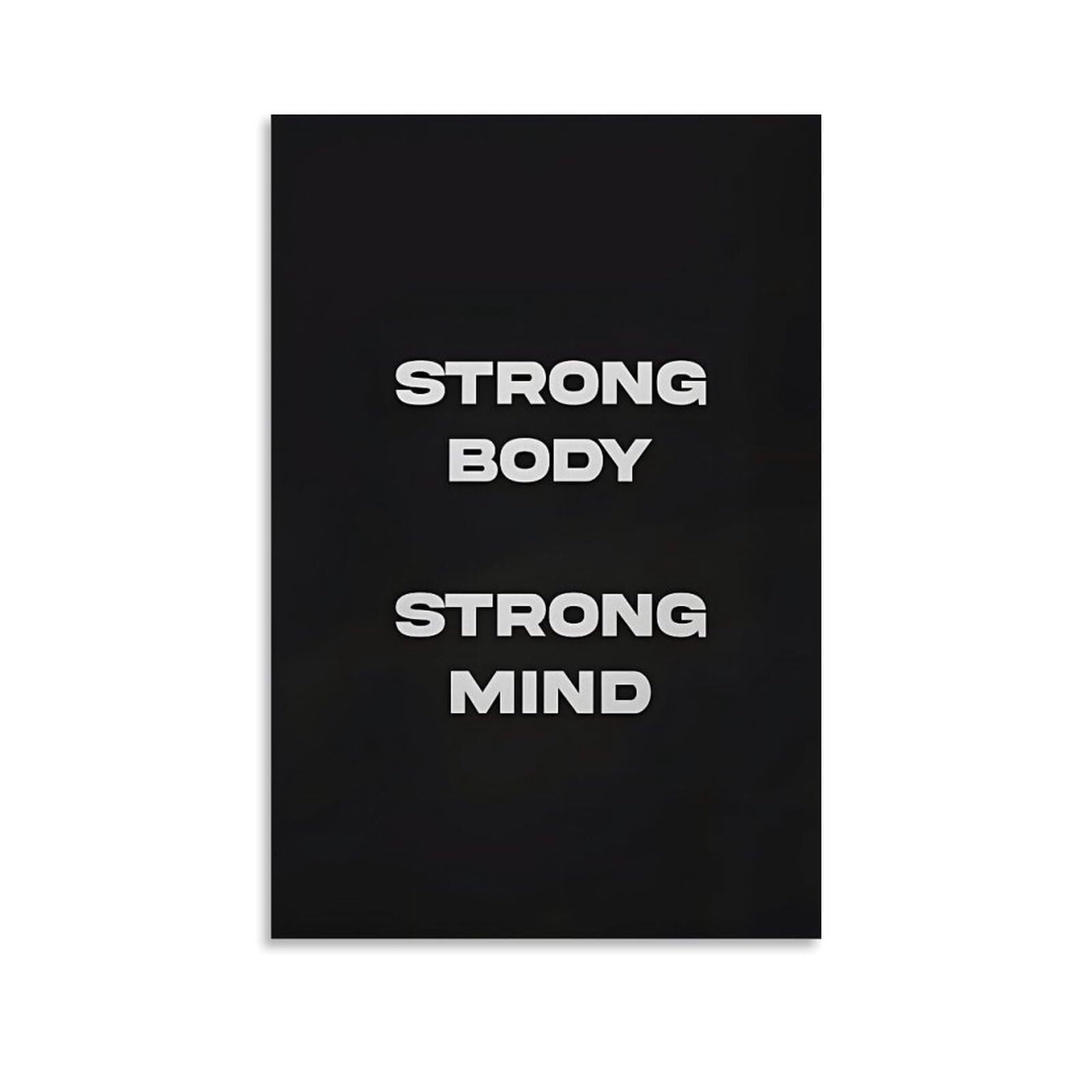 Strong Body Strong Mind Print Posters Inspiring Quotes Gym Office Home ...