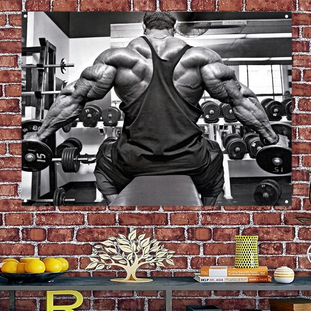 Strong Bodybuilder Back - Inspirational Wall Art Poster - Motivational ...