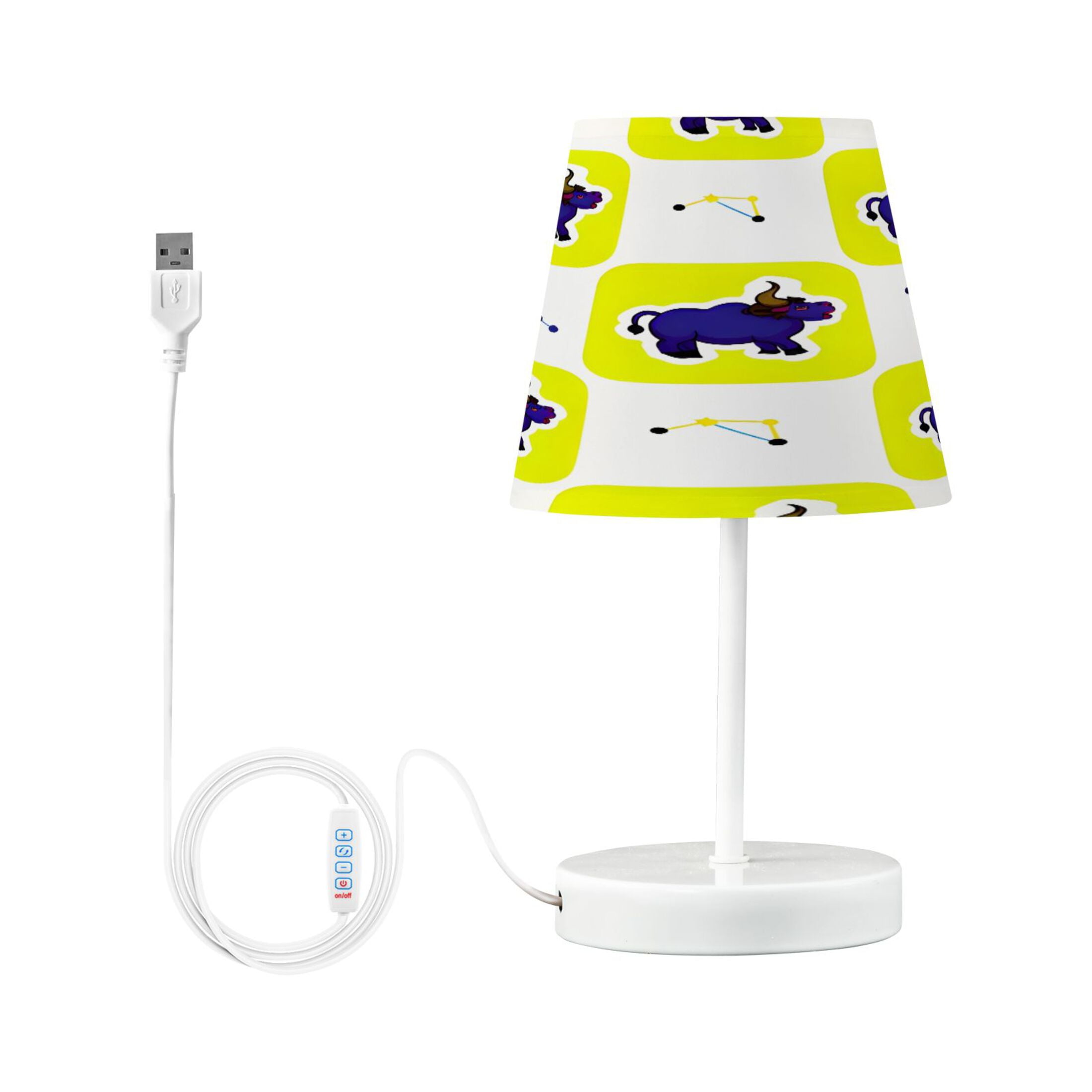 Strong Bull and Horn Desk Lamp LED Table Nightstand Lamps with 3 Color ...