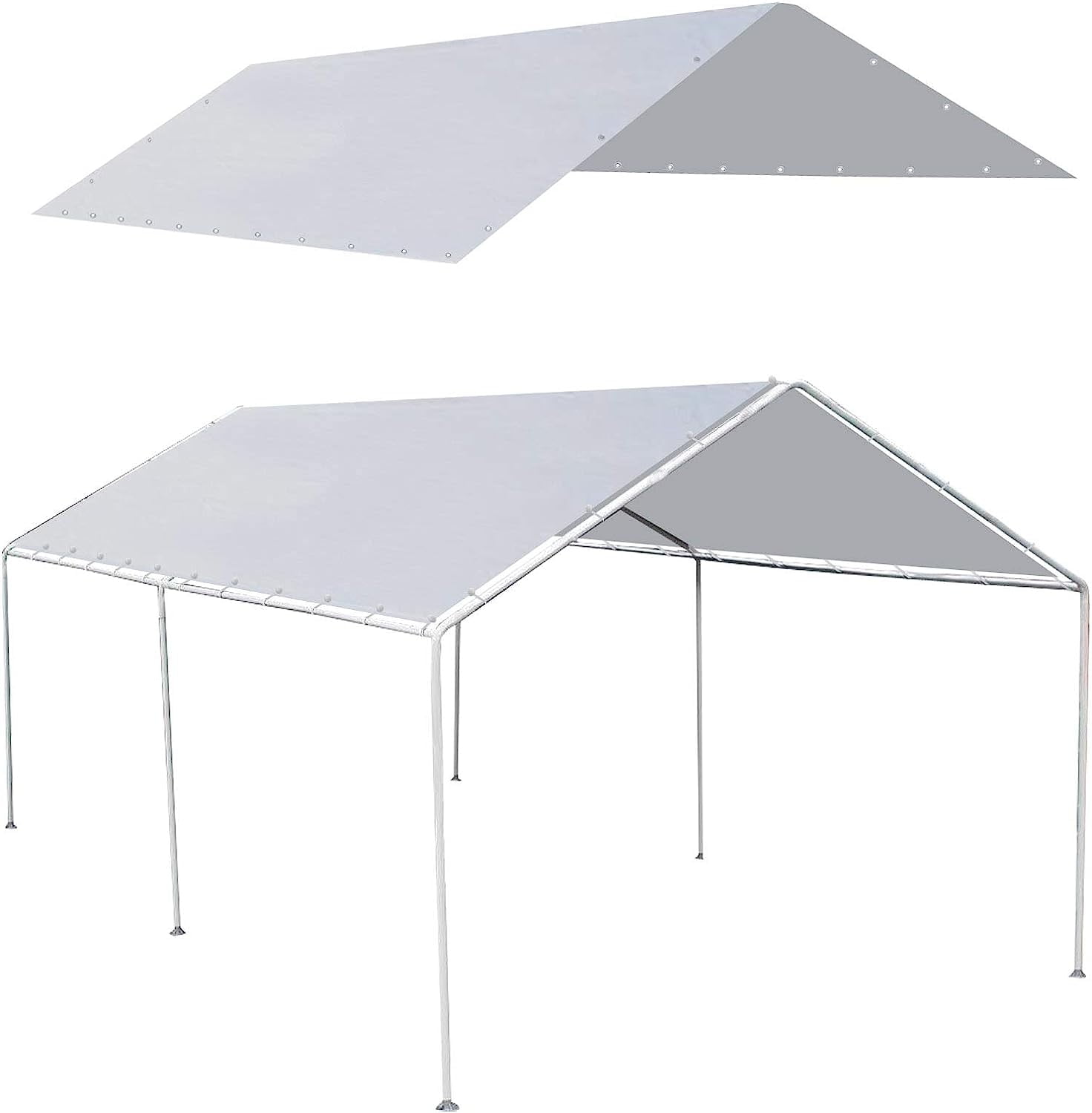 Strong Camel 10'x20' Carport Replacement Canopy Cover for Tent Top ...
