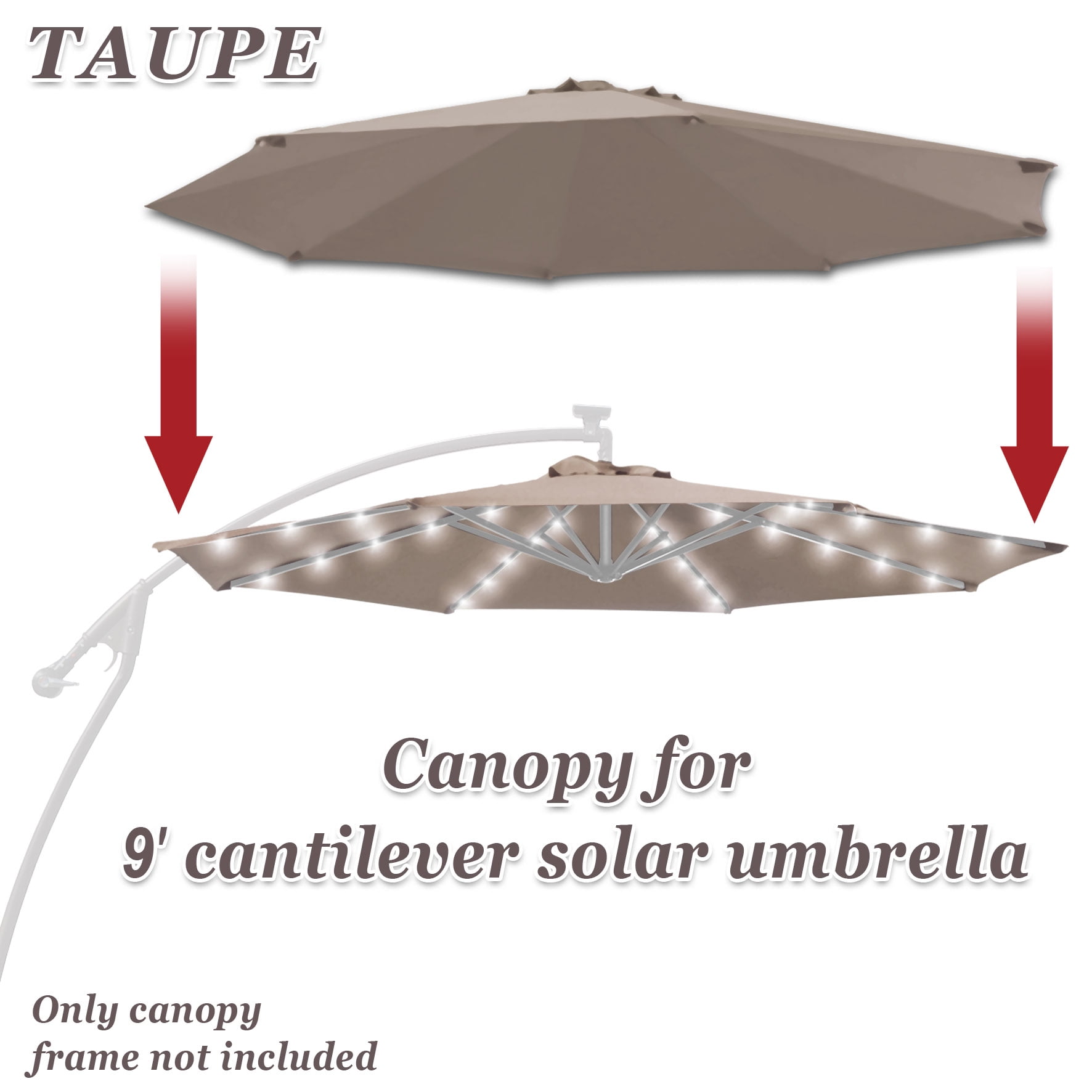 Strong Camel 9ft- 8rib Umbrella Top Cover Canopy Patio Replacement ...