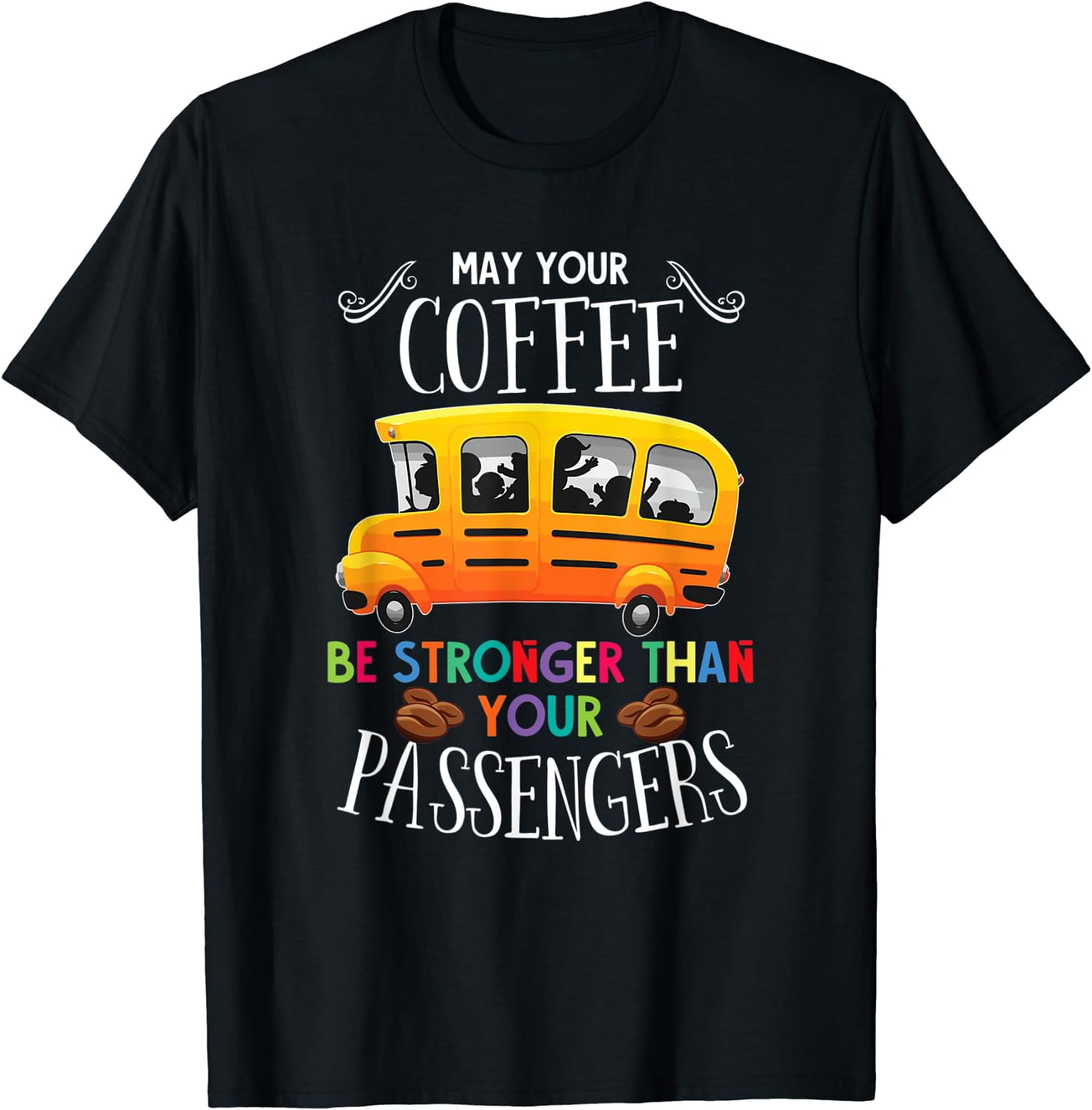 Strong Coffee Funny School Bus Driver Gift School Bus T-Shirt - Walmart.com