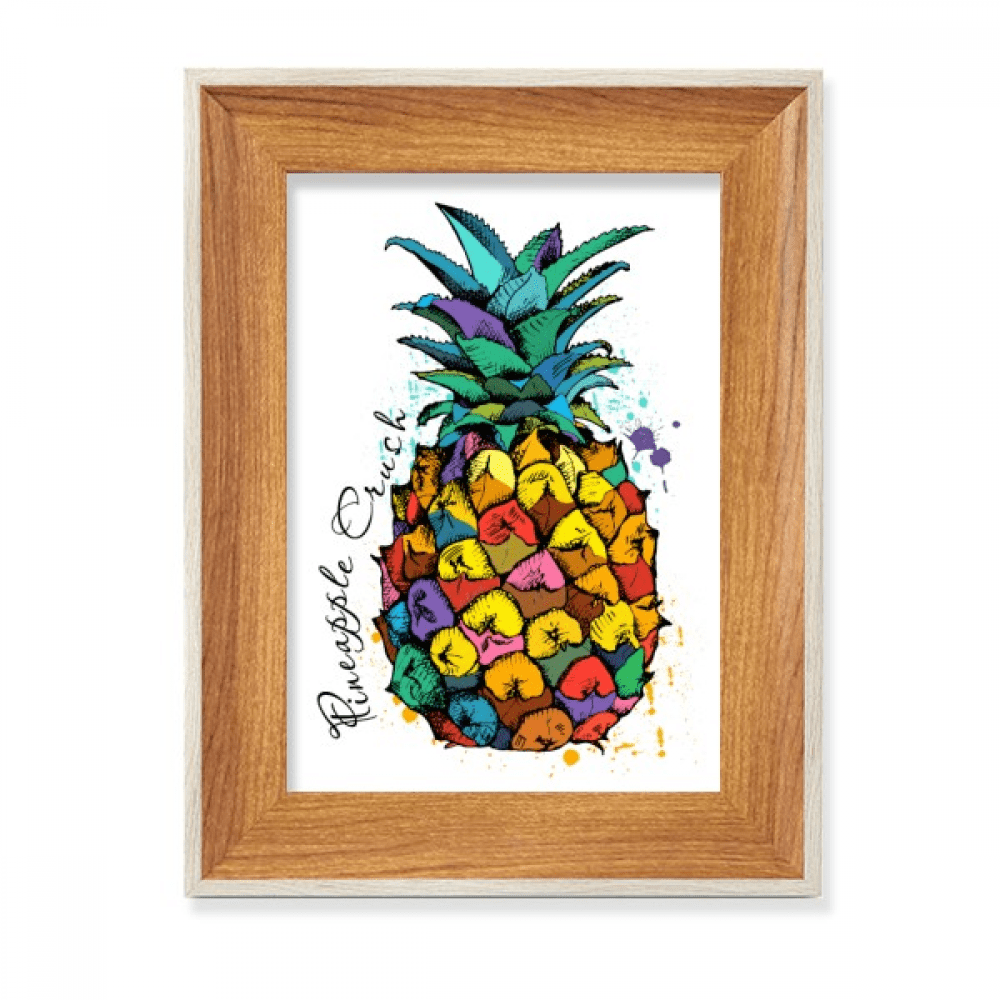 Strong Color Pineapple Tropical Fruit Desktop Wooden Photo Frame ...