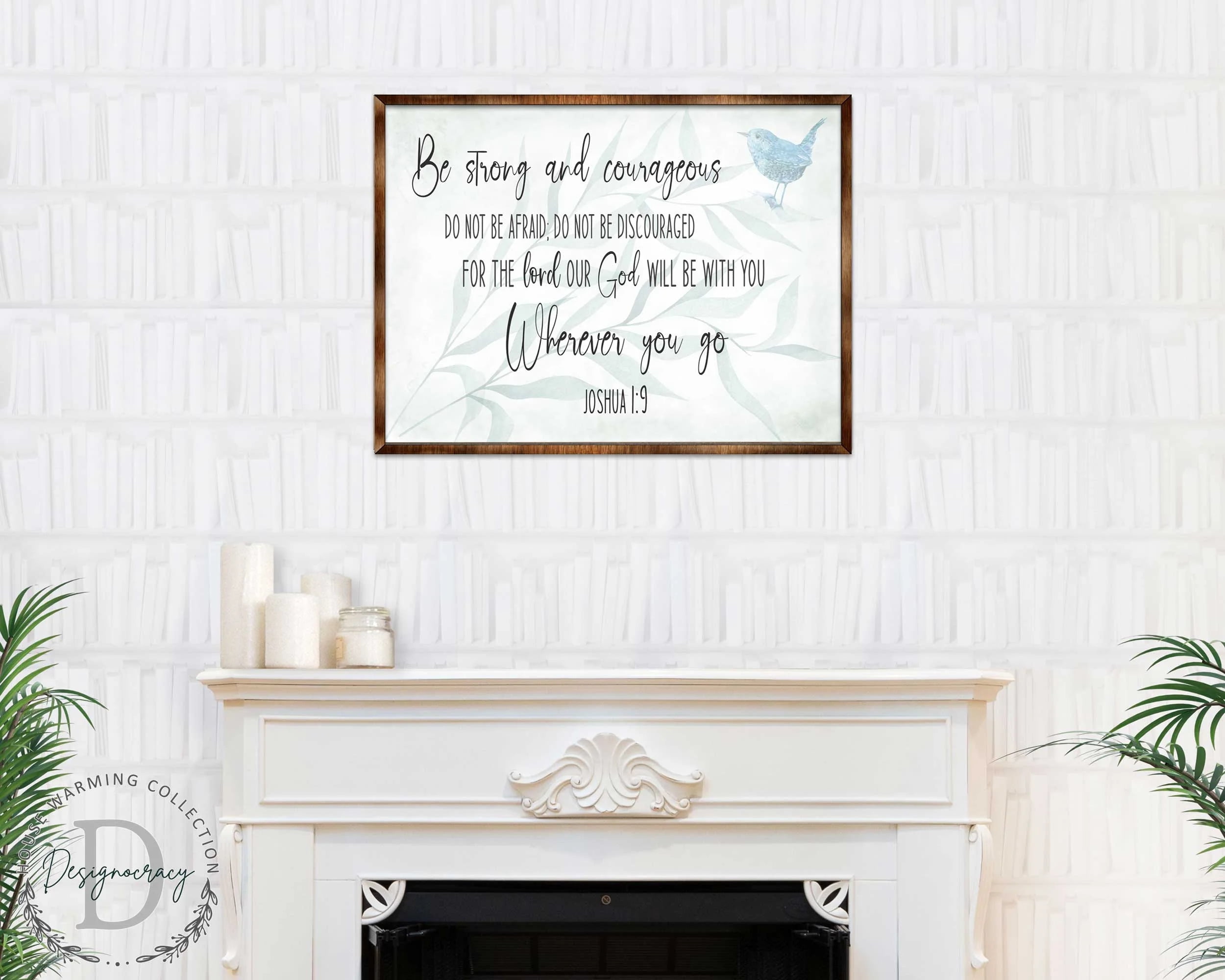 Be Strong and Courageous | God Will Be With You | Wooden Christian Art ...