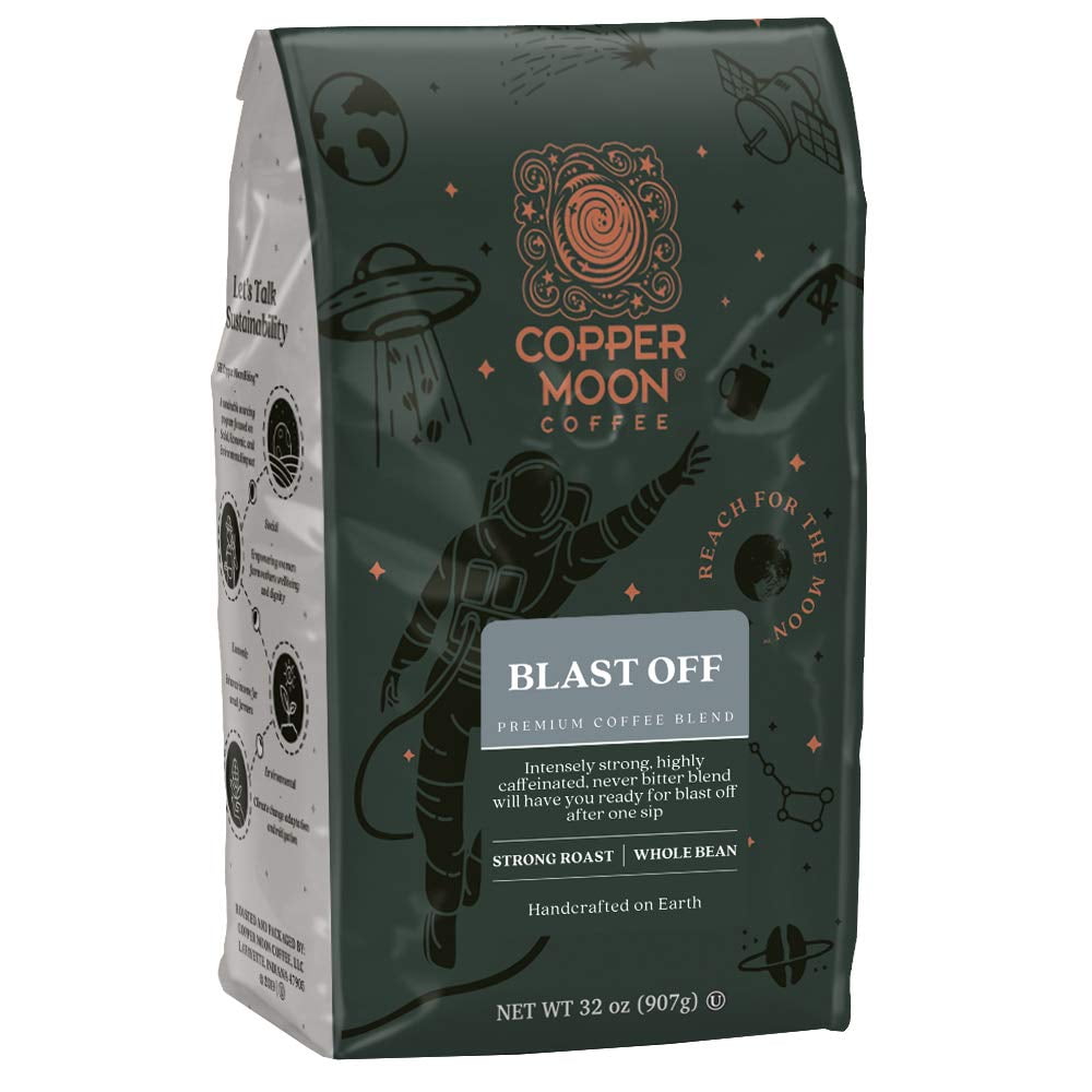 Strong Dark Roast Whole Bean Coffee, Blast Off Blend, 2 Lb - Walmart.com
