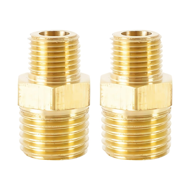 Strong Double Male Threaded Brass Fitting Universal Pipe Connector ...