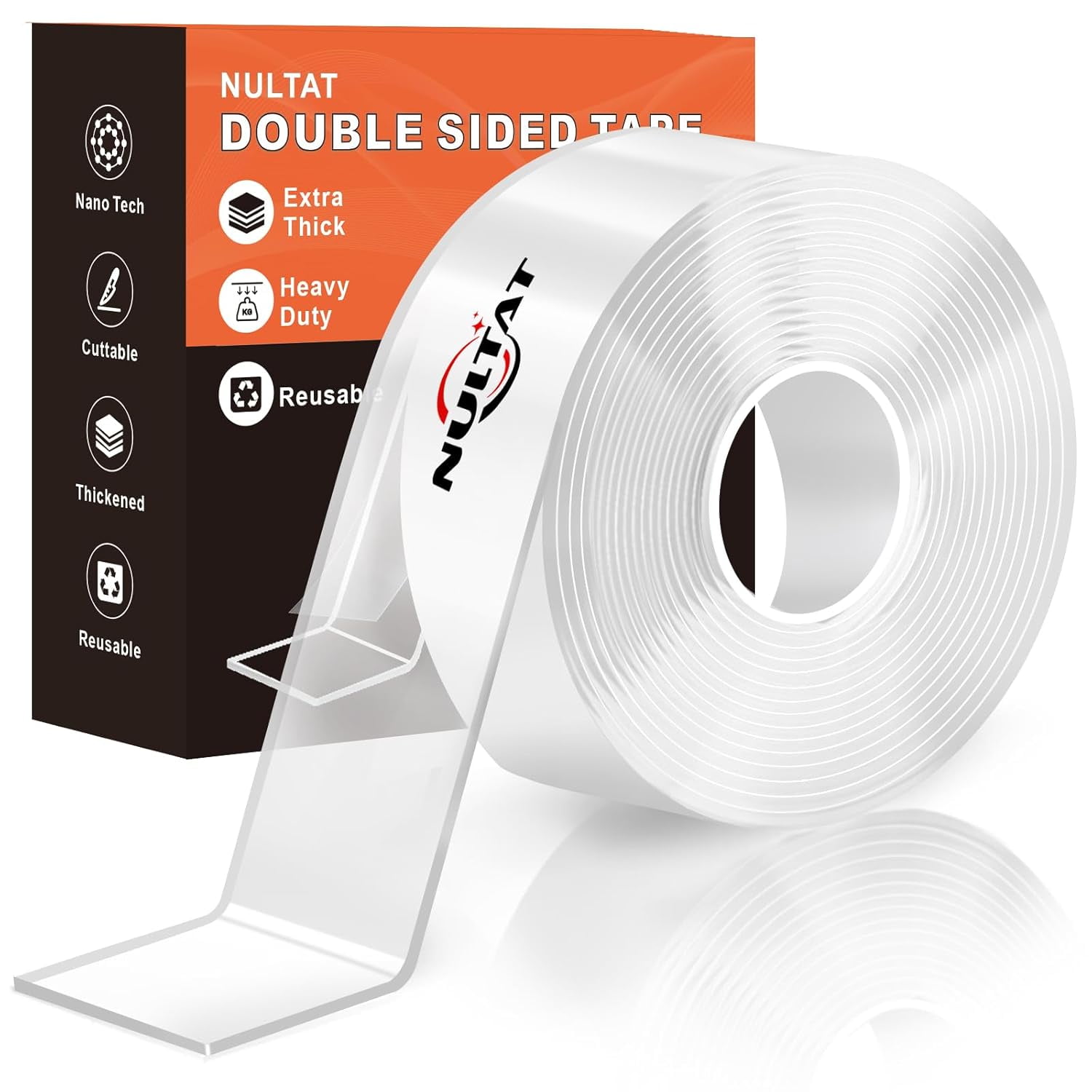 Strong Double Sided Tape Heavy Duty for Walls, 1.18" x 120" Clear ...