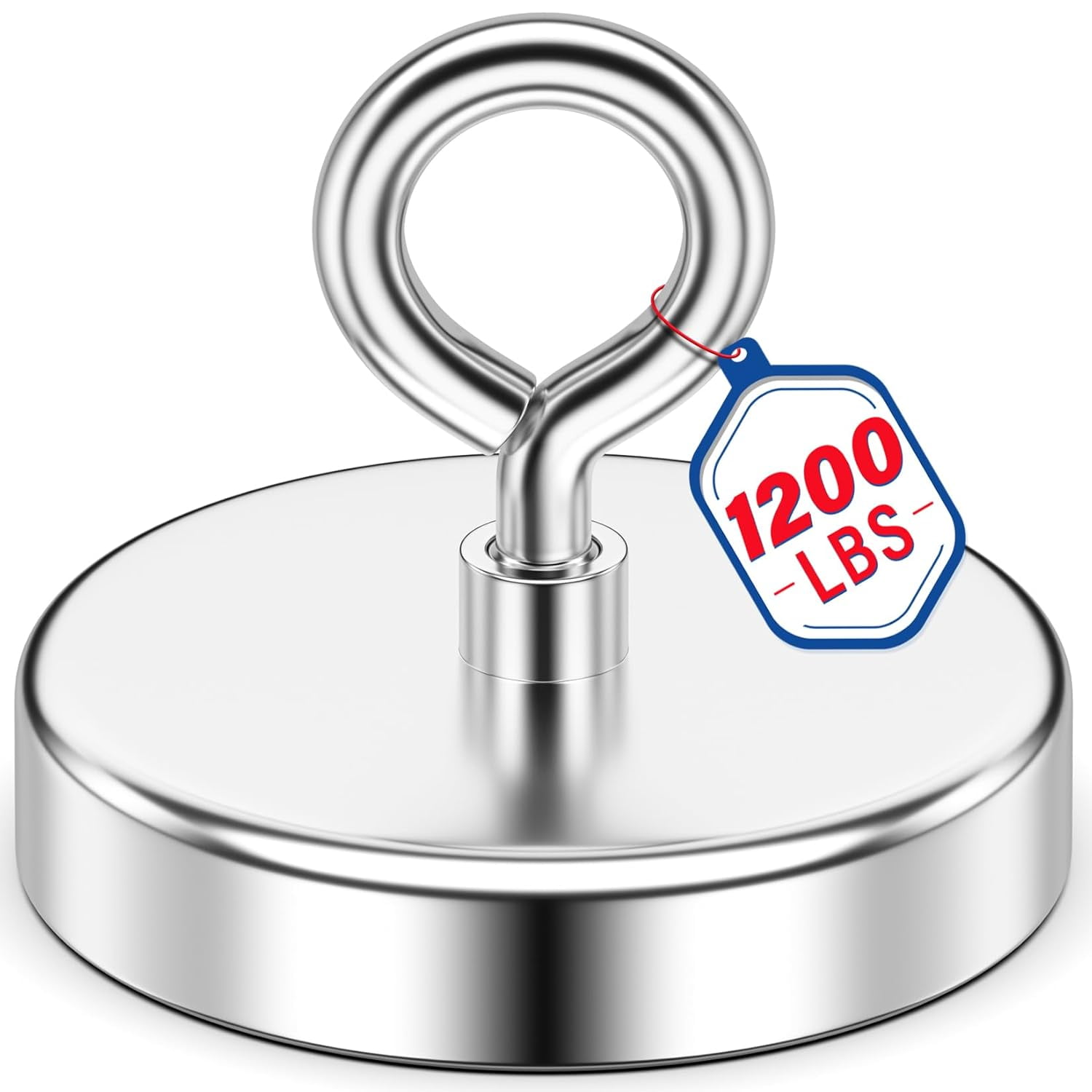 Strong Fishing Magnet, 1200 LBS Pull Heavy Duty Rare Earth Magnet with ...