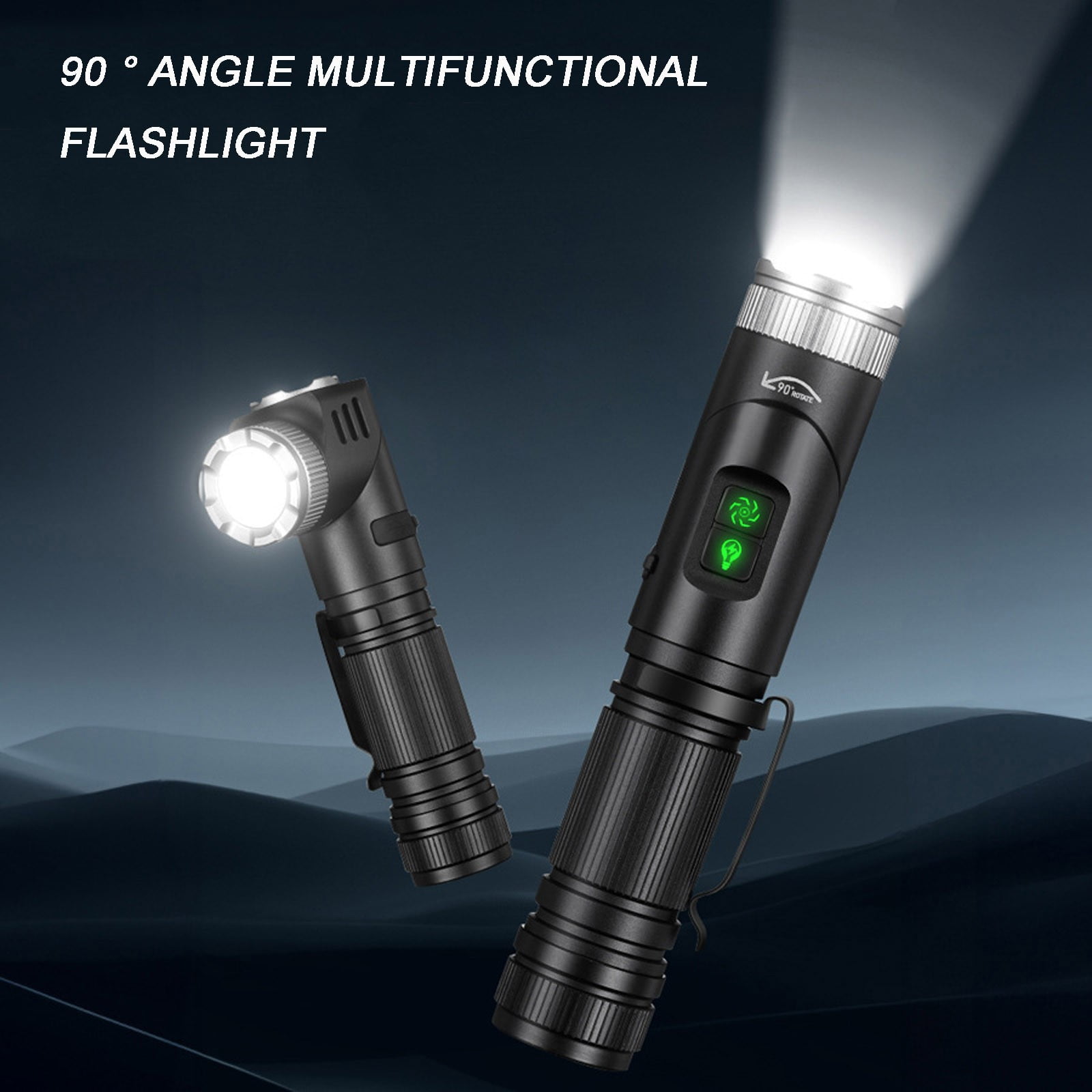 Strong Flashlight 90° Angle Design | Super Bright Long-Range Work Light ...