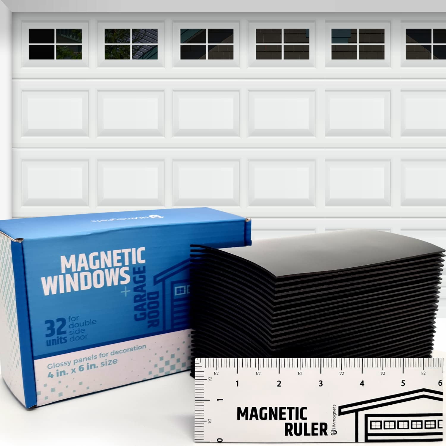 Strong & Glossy Magnetic Garage Door Windows - Looks Like Window Panels ...