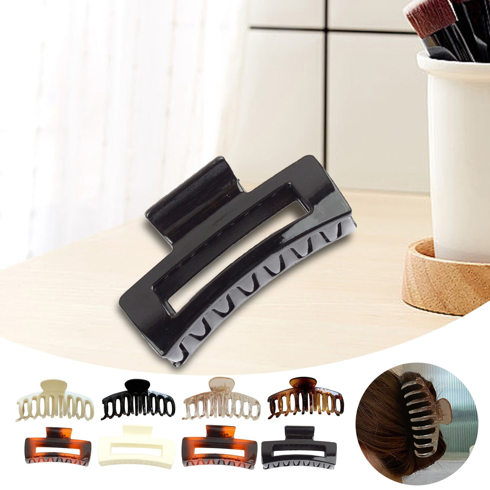 Strong Hold Jaw Clips Large Hair Clips For Women And Girls 8 Pack Hair ...