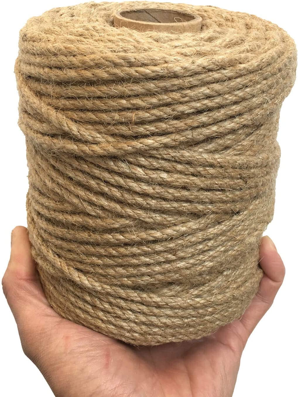 Strong Jute Twine 4mm Thick 328Feet Natural Arts Crafts Jute Rope ...