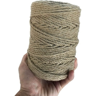 3mm Jute Twine, 100 Feet Braided Jute Rope Natural Thick Twine for ...