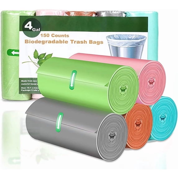 Strong, Leakage-Free 4 Gallon Trash Bag, Unscented Thick Small Garbage ...