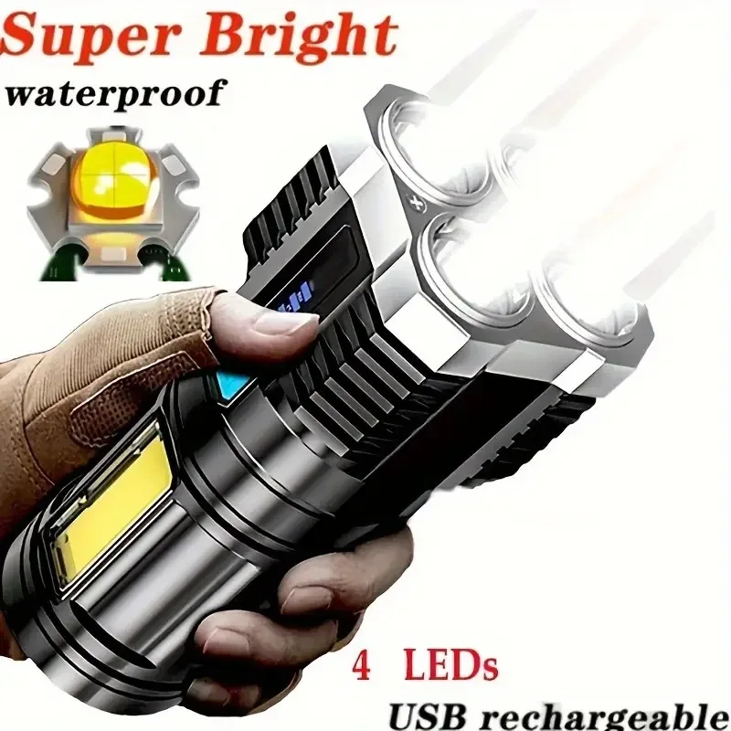 Strong Light Flashlight Cross-Border OutdoorLEDPortable and ...