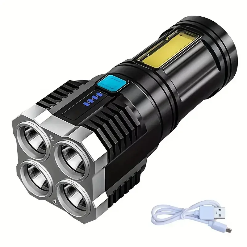 Strong Light Flashlight Cross-Border OutdoorLEDPortable and ...
