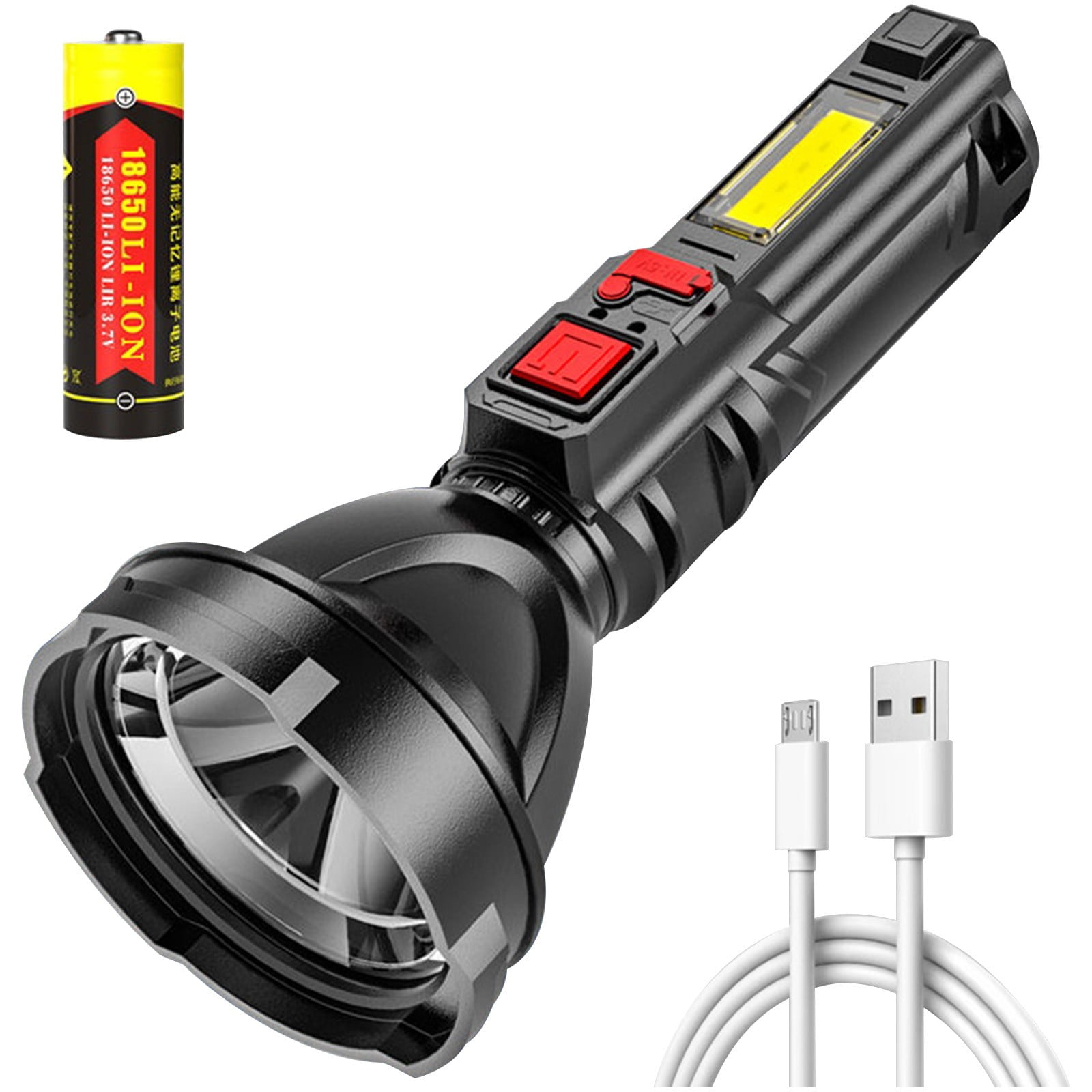 Strong Light Flashlight Zoom Small Flashlight Usb Charging Outdoor ...