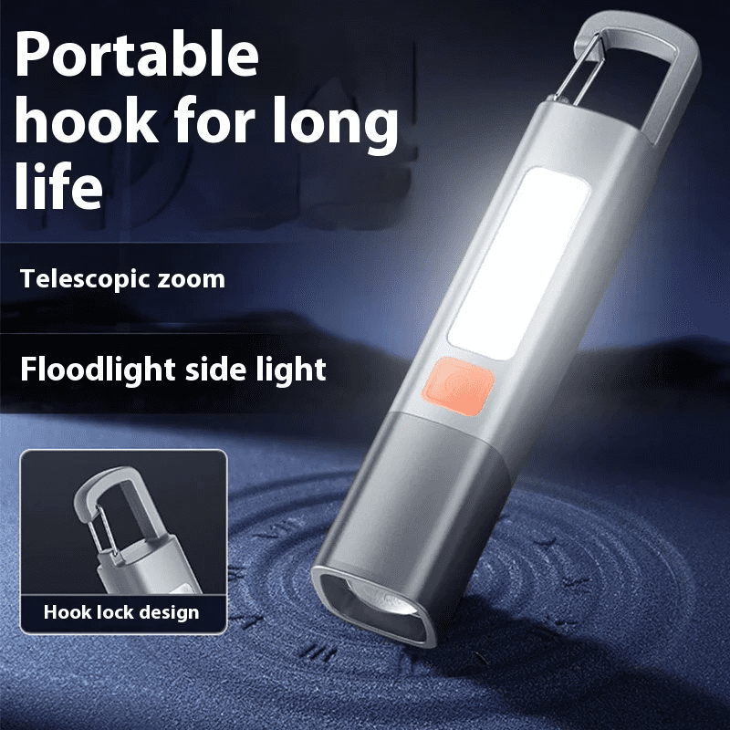 Strong Lighting ABS Flashlamp USB Charging Portable Outdoor EDC Torch ...