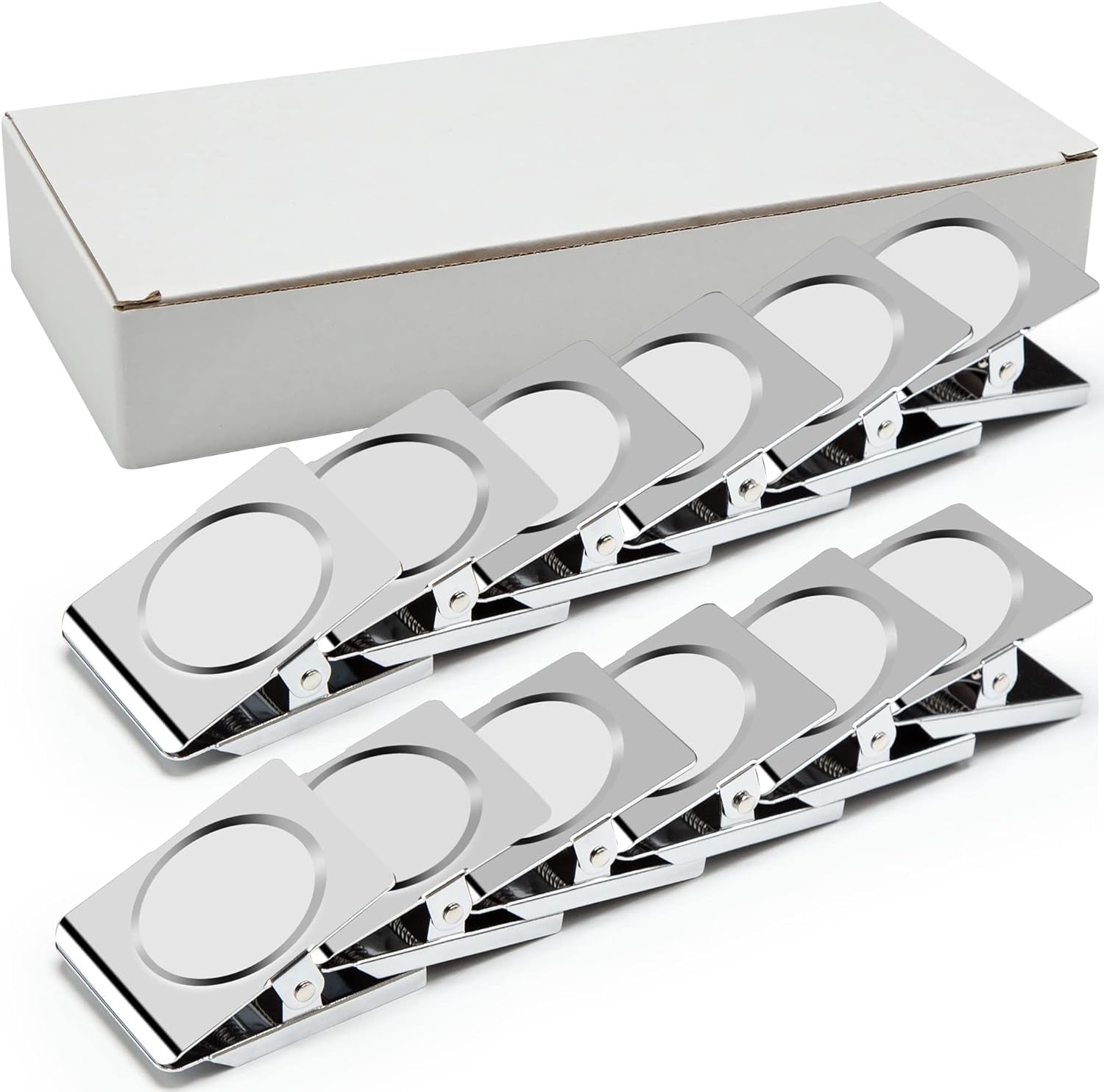 Strong Magnet Clips 1.2 Inch - 12 Packs Heavy Duty Metal Magnetic Clips ...