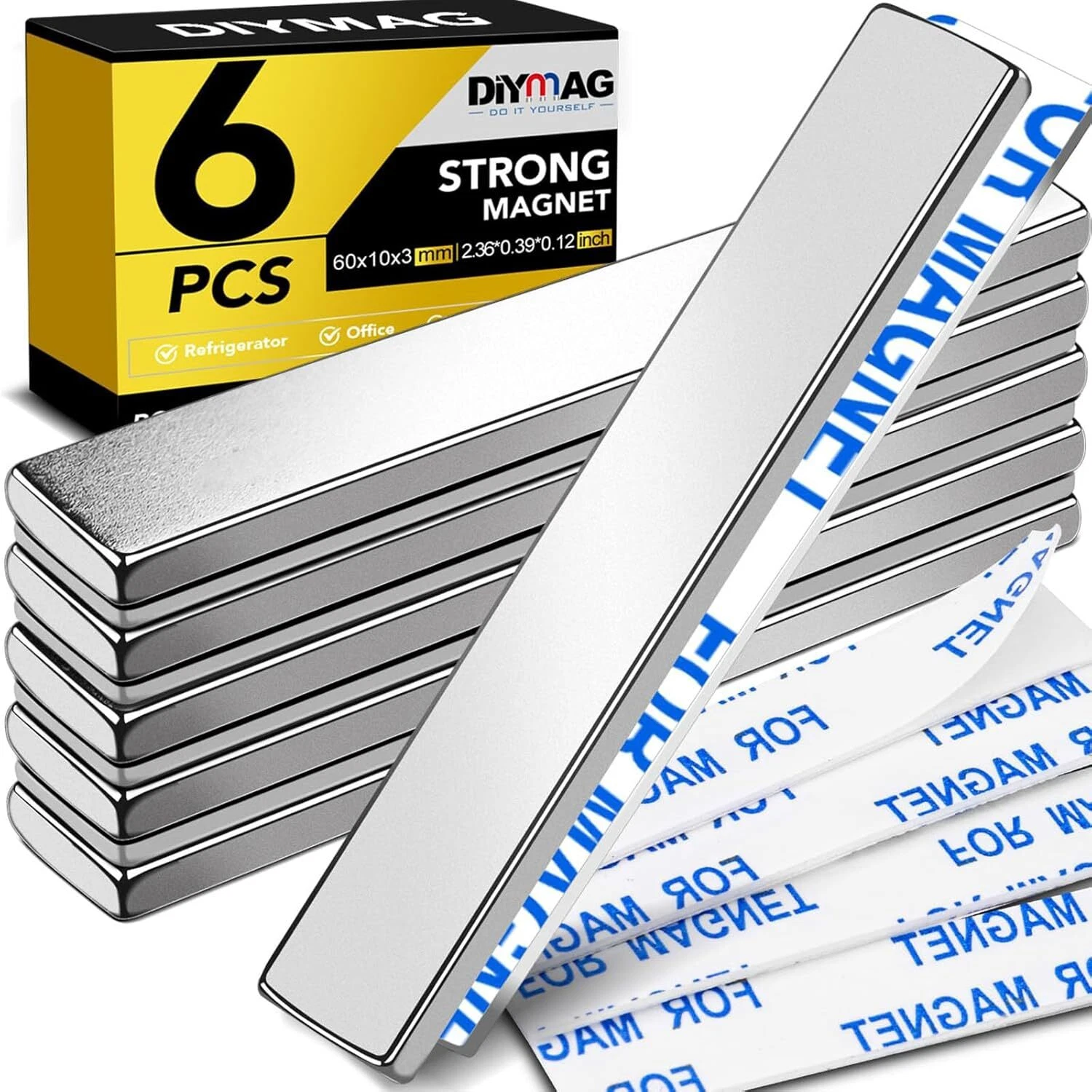Strong Magnet Strips Heavy Duty - Rare Earth Magnets With Adhesive ...