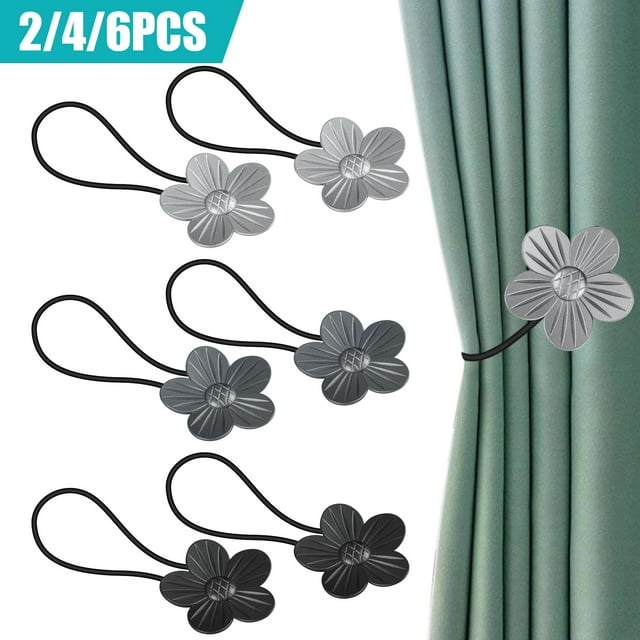 Strong Magnetic Curtain Tieback, TSV 2/6pcs Modern Simple Flower ...