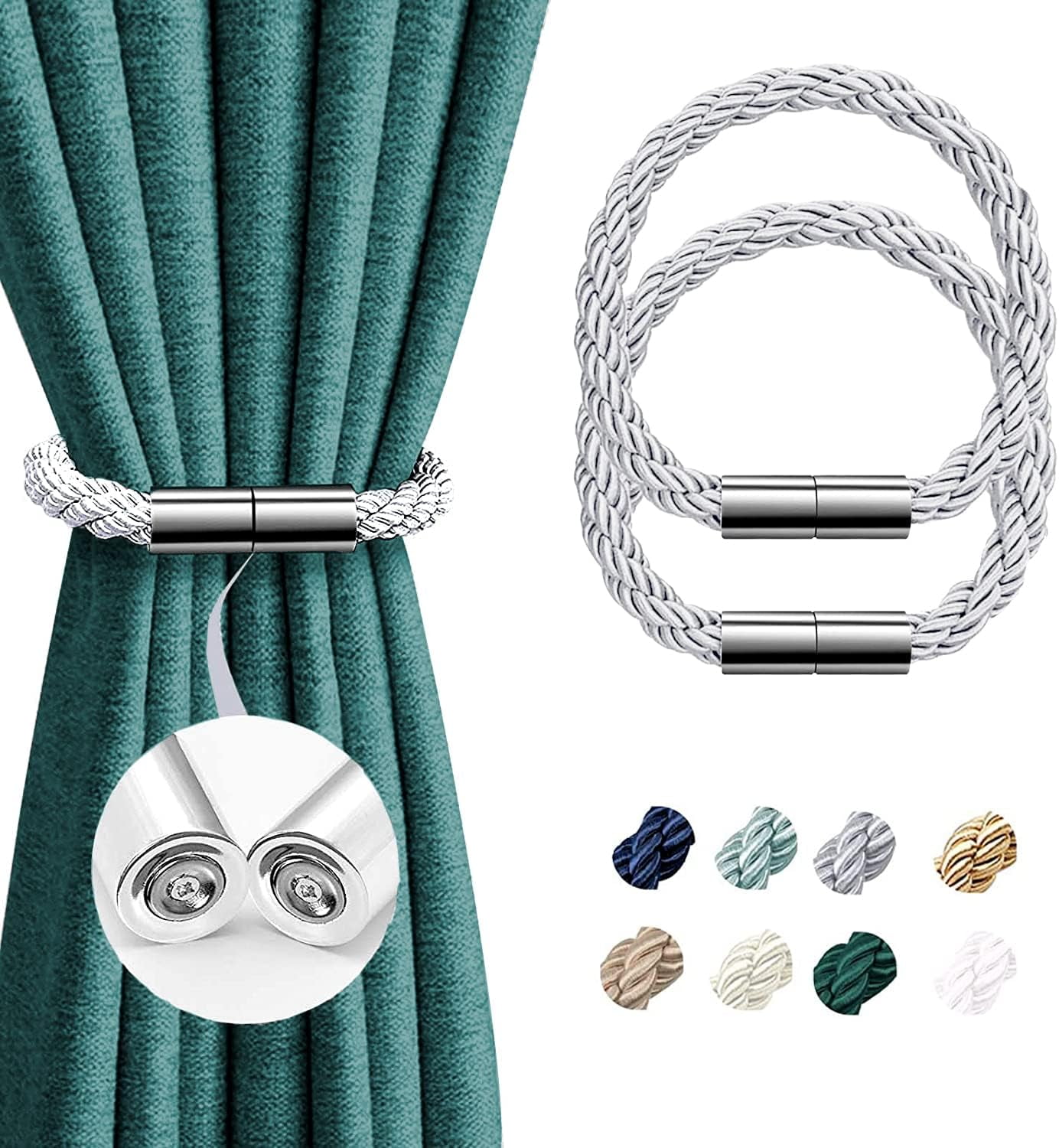 Strong Magnetic Curtain Tiebacks | Modern Simple Style Drape | Magnetic ...