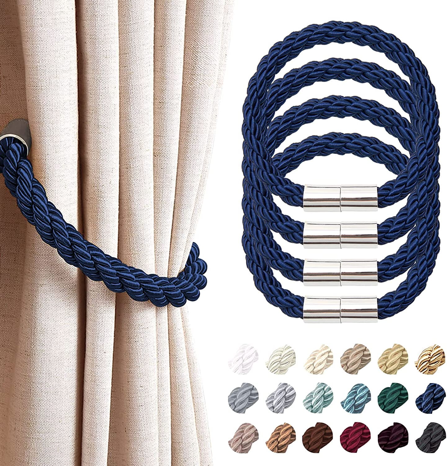 Strong Magnetic Curtain Tiebacks Modern Simple Style Drape Tie Backs ...