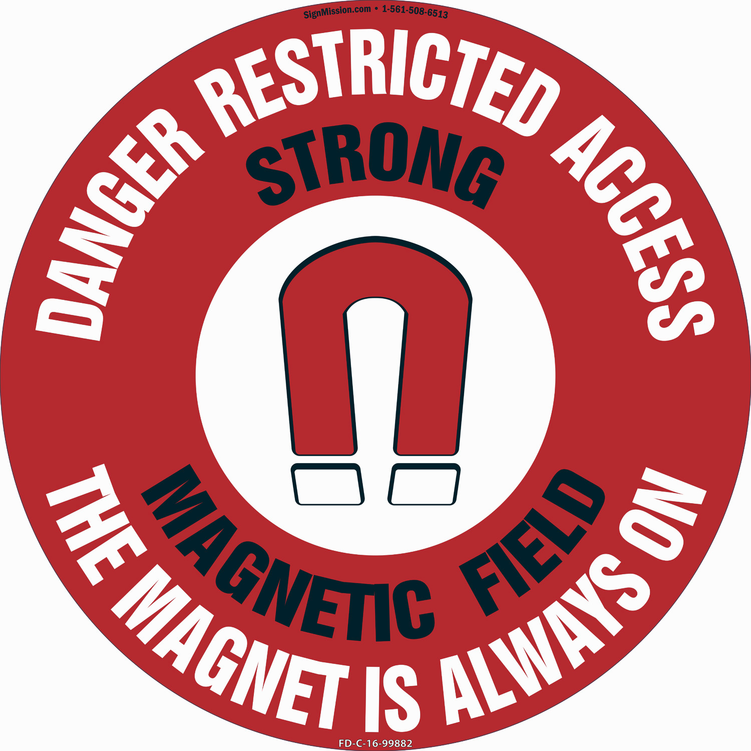 Strong Magnetic Field Non-Slip Floor Marker | 6 Pack of 16" Circle ...