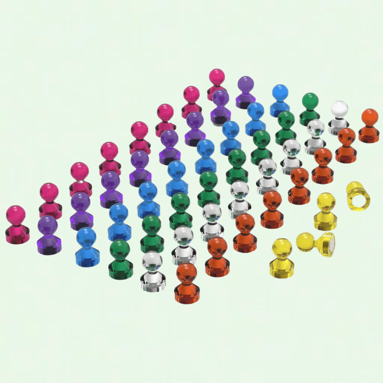 Strong Magnetic Push Pins for Fridge Whiteboards, Pack of 18 - Walmart.com