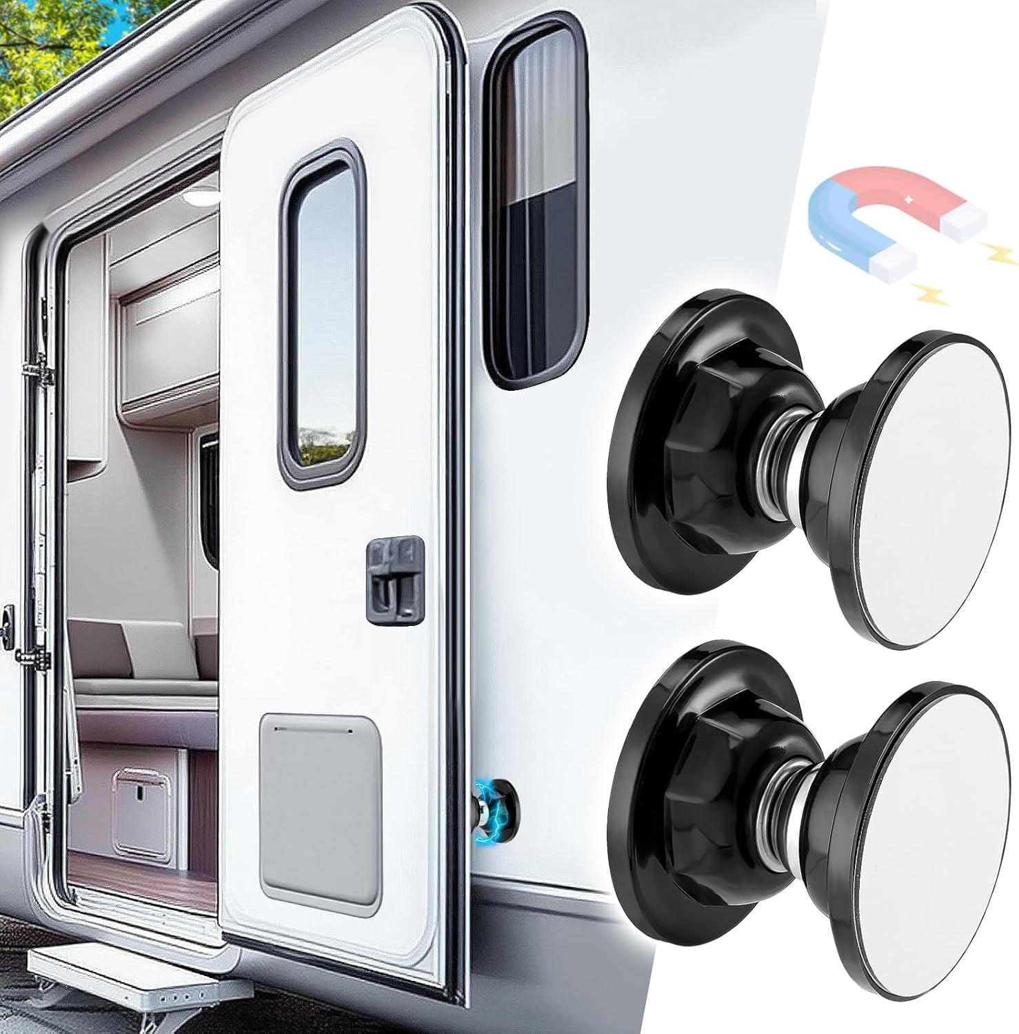Strong Magnetic RV Door Holder - Camper RV Door Catch to Keep Doors ...