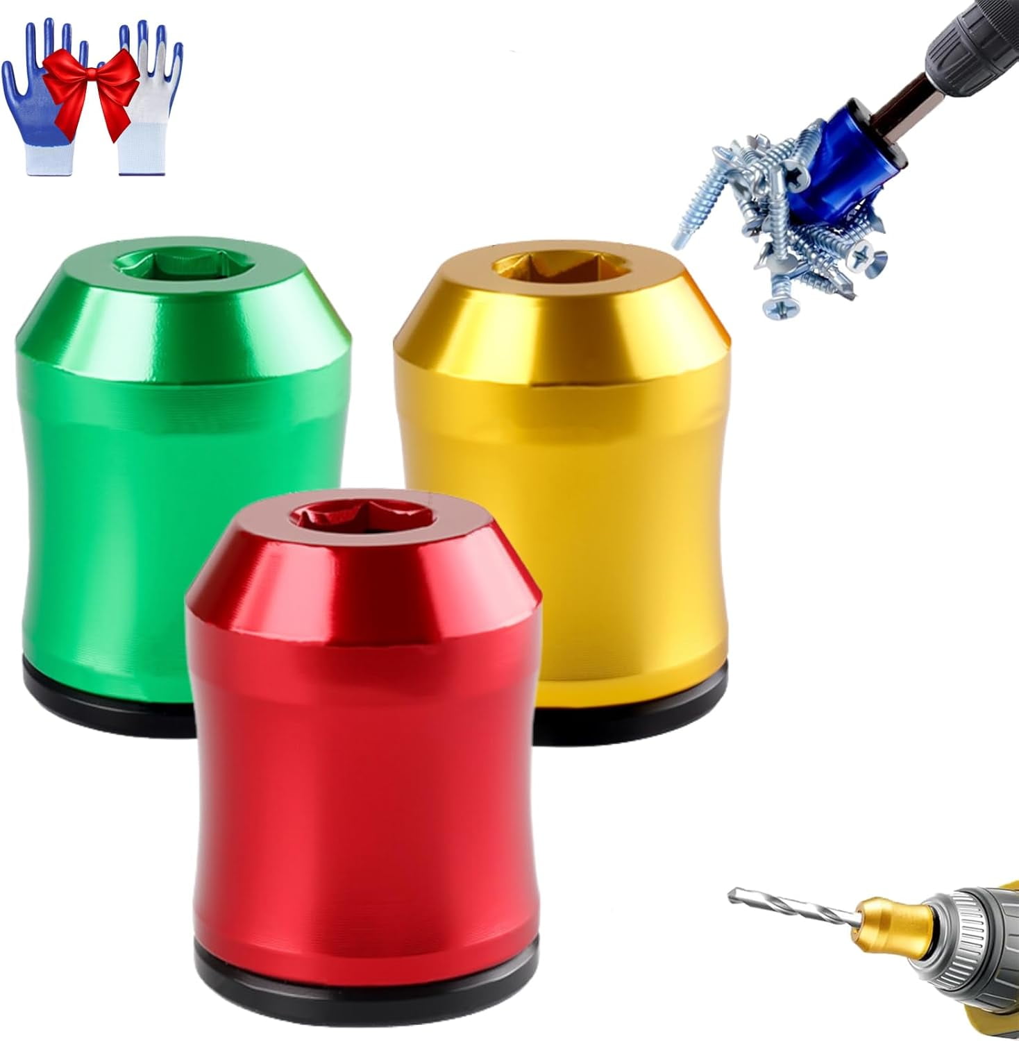 Strong Magnetic Screw Ring, Upgraded Magnetic Screw Ring for Drill, 1/4 ...