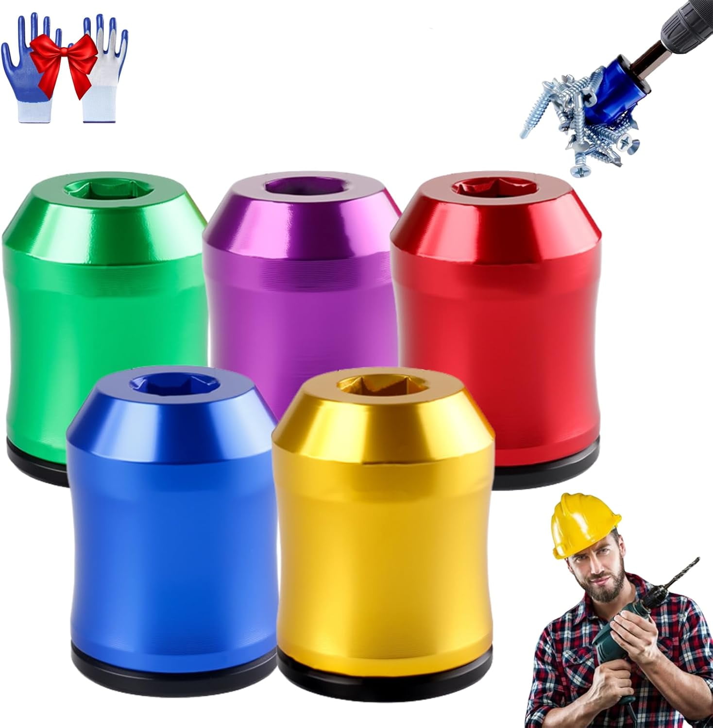 Strong Magnetic Screw Ring, Upgraded Magnetic Screw Ring for Drill, 1/4 ...