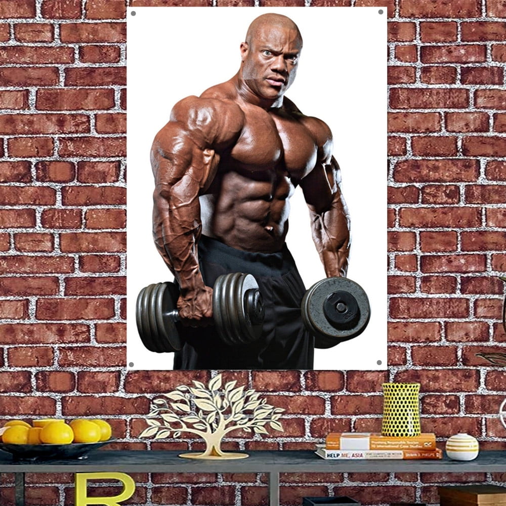 Strong Male Bodybuilder Wallpaper Banners Wall Art Gym Decoration ...