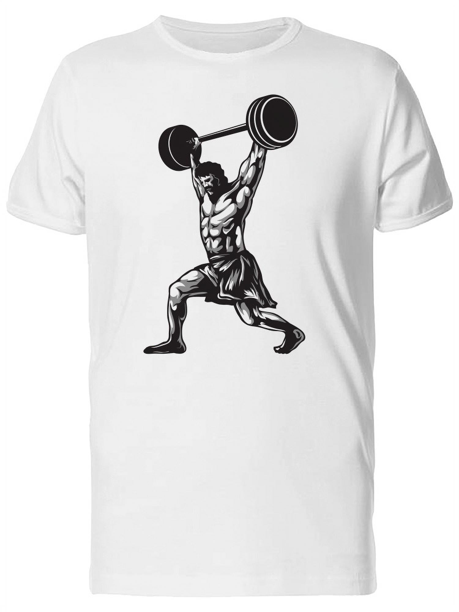Strong Man Lifting Heavy Weights T-Shirt Men -Image by Shutterstock ...