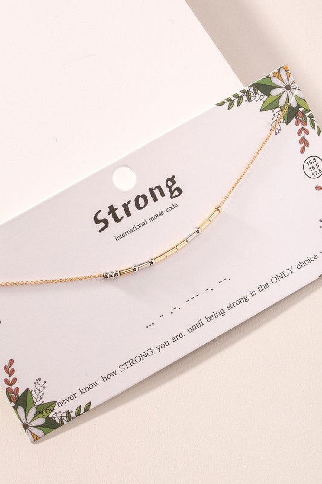 Strong Morse Code Necklace - Walmart.com